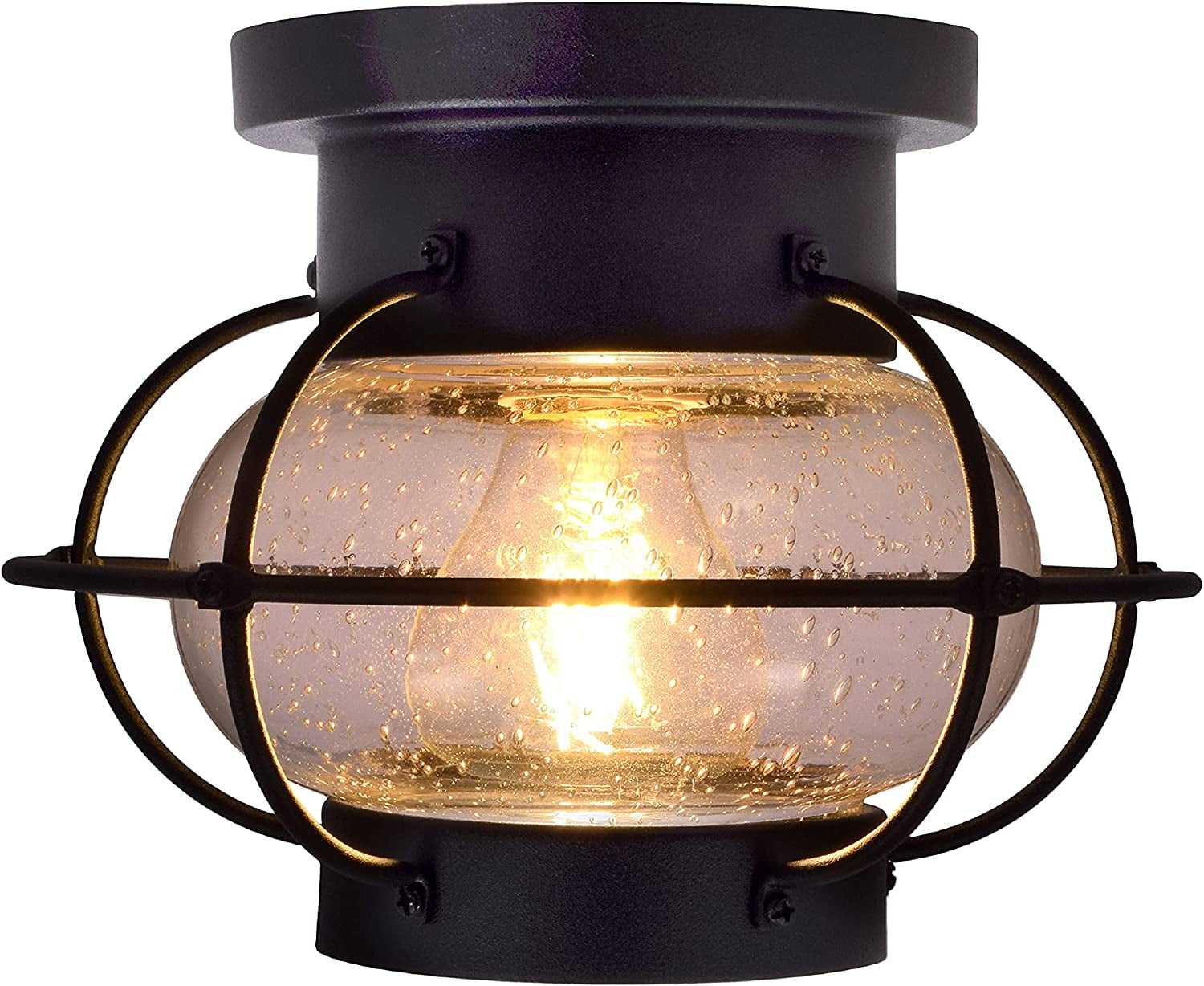 IYFFDFE-Sylvania Vintage Essex Cage Light Fixture, Semi-Flush Mount ...