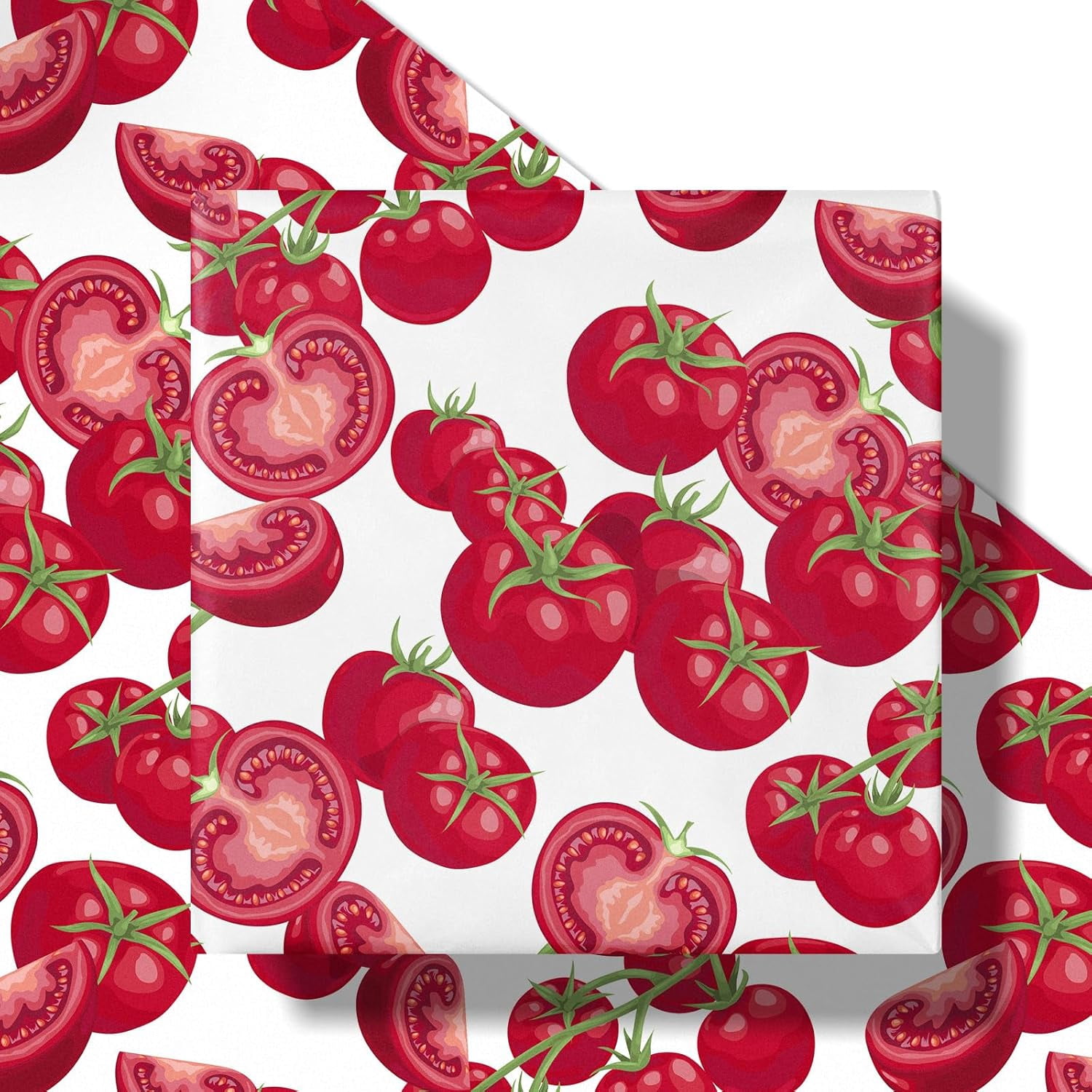 IYFFDFE-Tomato Wrapping Paper Roll, Mini Roll, Fun Red Tomato Pattern ...