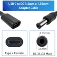 IYFFDFE-USB C Female Input to DC 3.5mmx1.35mm Power Charge Cable, 3 ...