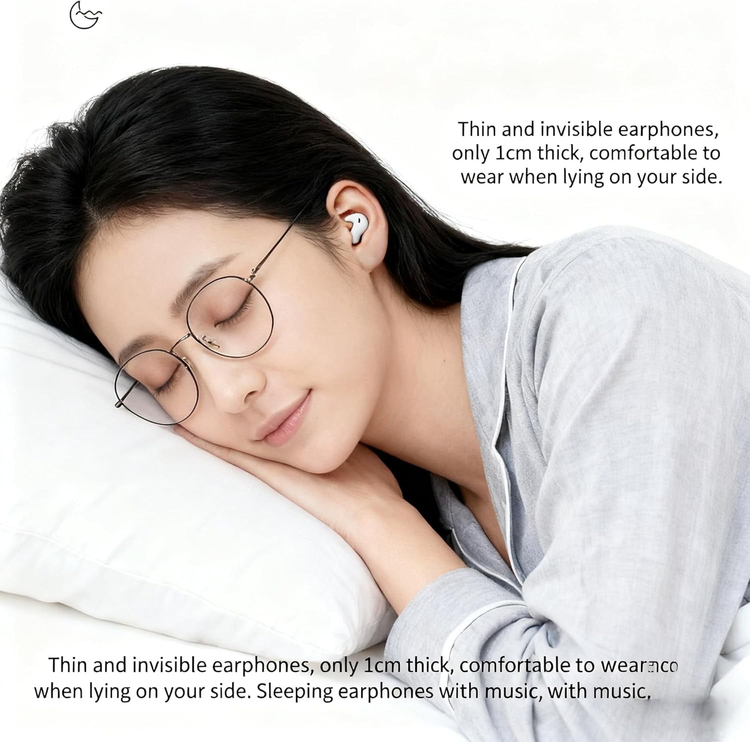 IYFFDFE-Wireless Sleep Bluetooth in-Ear Headphones, Mini Invisible ...