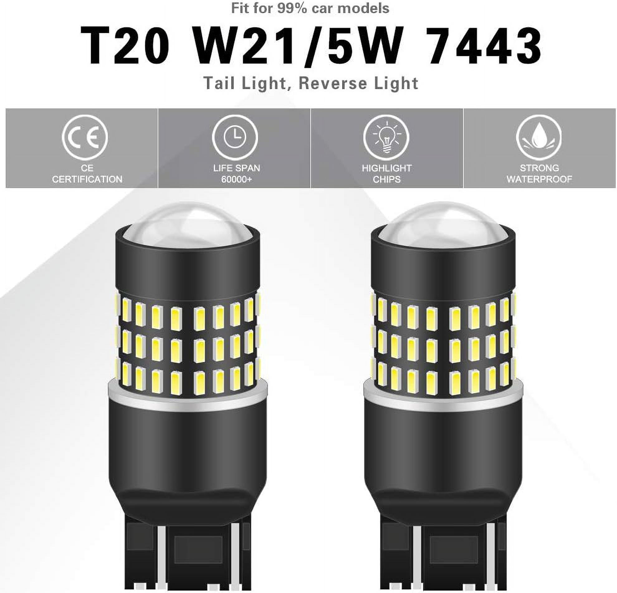IYFFDFE-Xenon White 7443 7444NA 7440 7440NA LED Bulbs 1800LM 3014SMD 78 ...