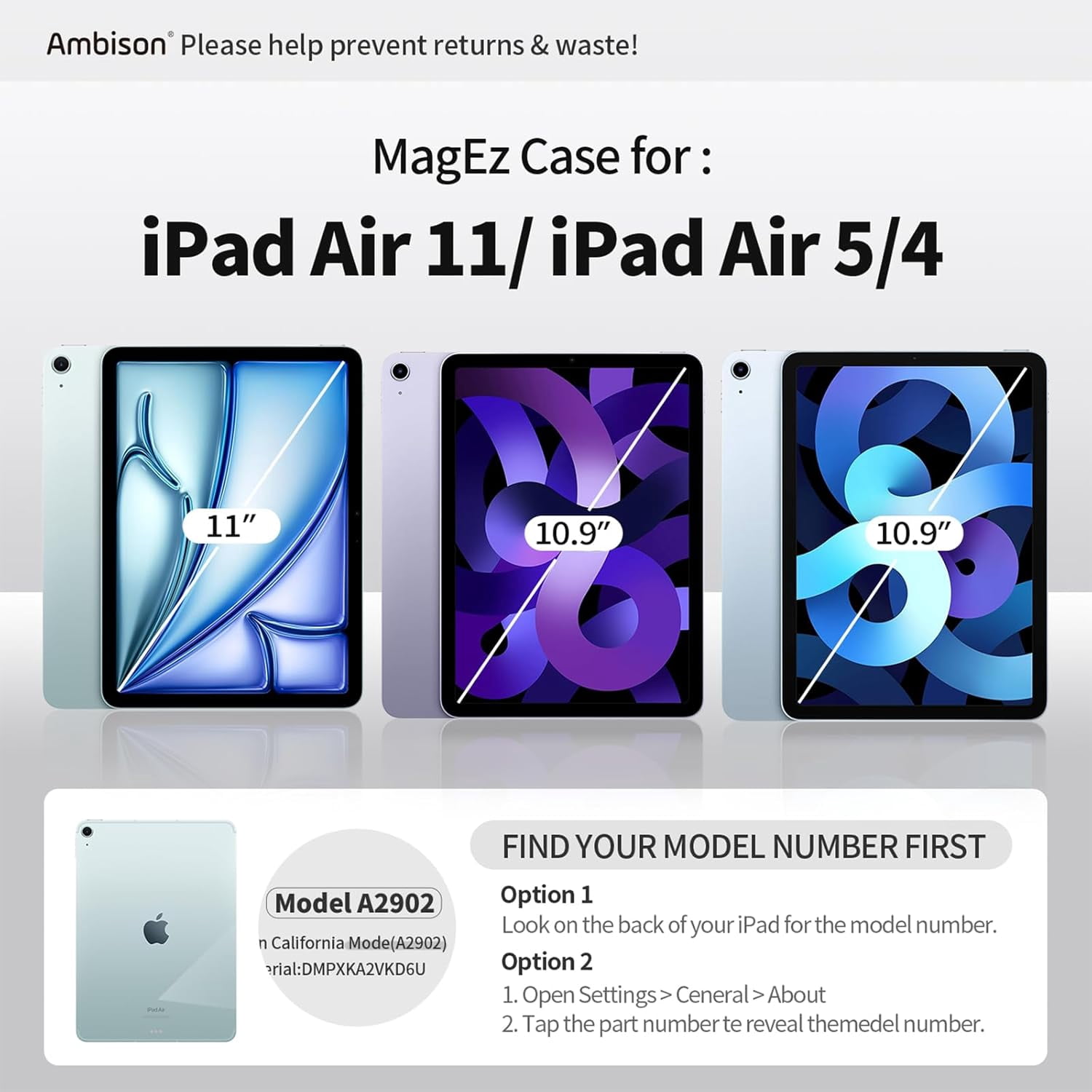 IYFFDFE-for iPad Air 11 Inch Case M3/M2(2025/2024), Magnetic Attach ...