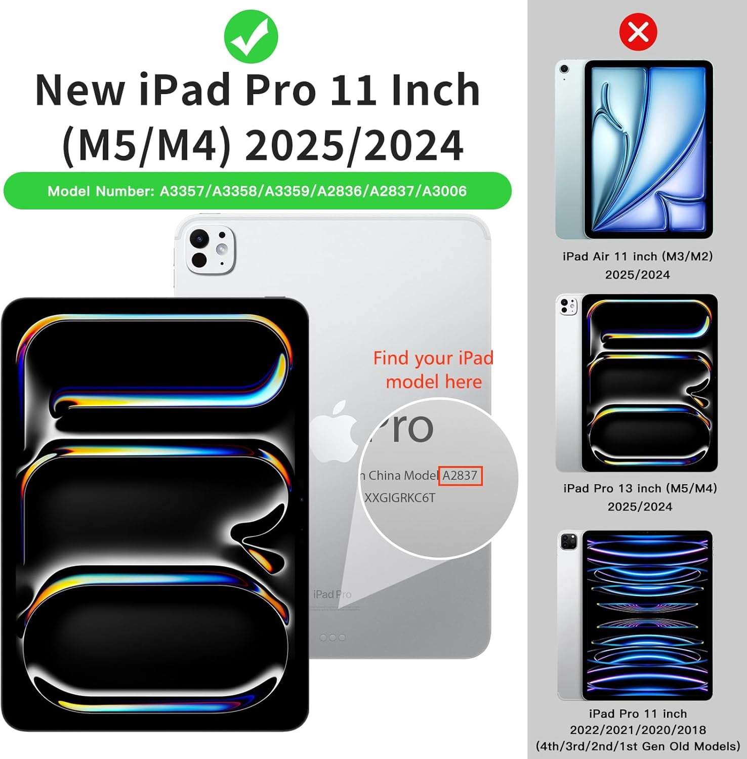 IYFFDFE-for iPad Pro 11 Inch Case (M5/M4) 2025/2024 with Pencil Holder ...