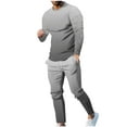 IYTR Men Casual Sweatsuit Round Neck Gradient Color Long Sleeve Blouse ...
