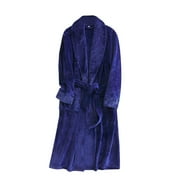 Mens Bathrobe, Pure Cotton Terry Cloth Hotel Robe Super Absorbent ...