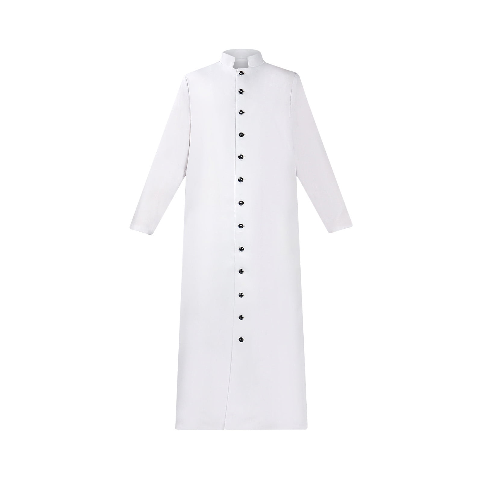 IYTR Men's Clergy Cassock Long Black Priest Robe Pastor Preacher ...