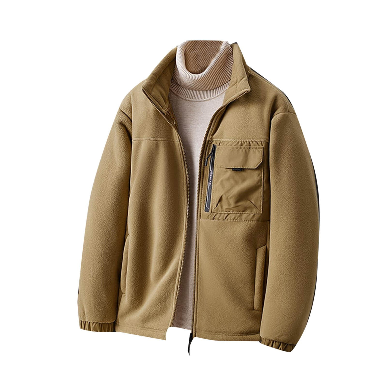 IYTR Men's Fleece Jacket Winter Warm Outdoor Full Zip Thick Soft ...