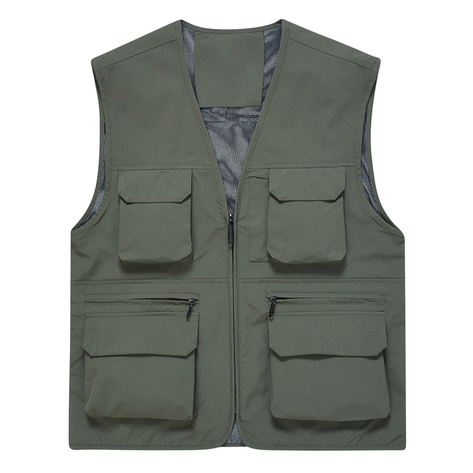 IYTR Men's Solid Sleeveless Waistcoat Summer Lightweight Mesh Multi ...