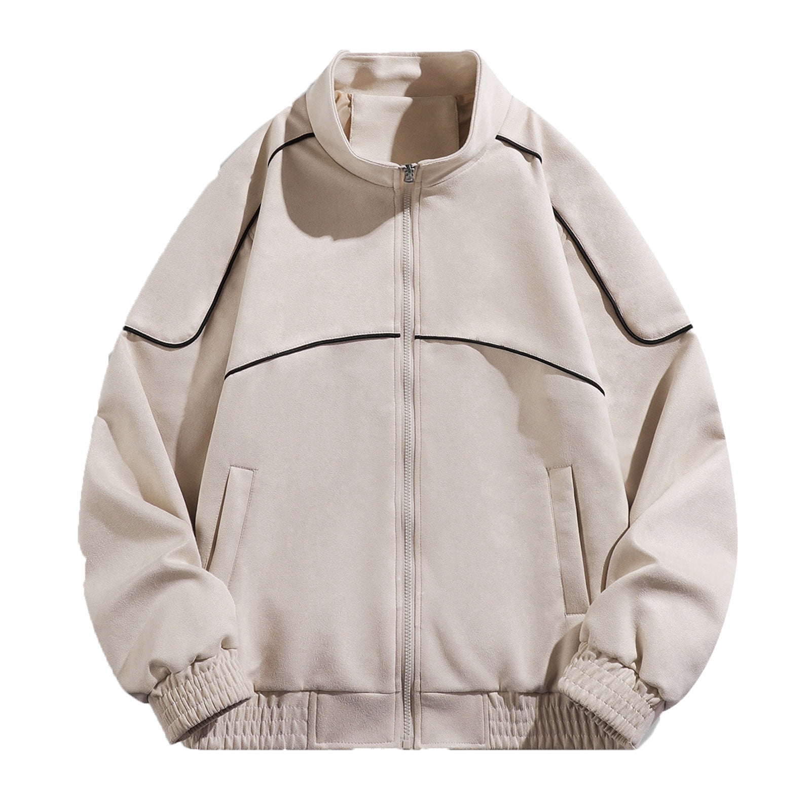 IYTR Men's Stand Collar Long Sleeve Full Zip Tracksuit Sweatshirt ...