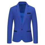 IYTR Men's Striped Decorated Slim Fit Suit Blazer Jacket One Button ...