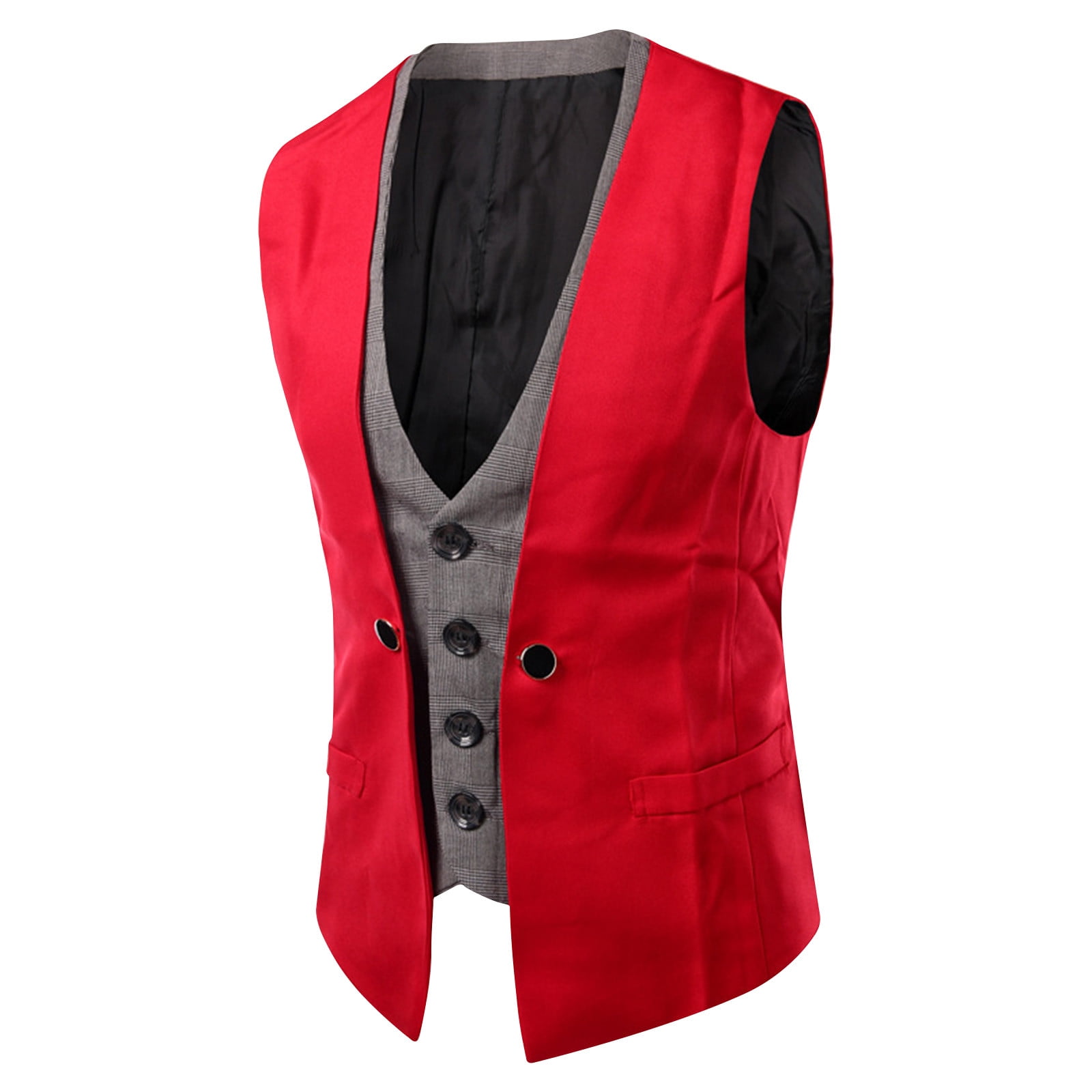 IYTR Men's Suit Waistcoat Slim Formal Business Wedding Waistcoat ...