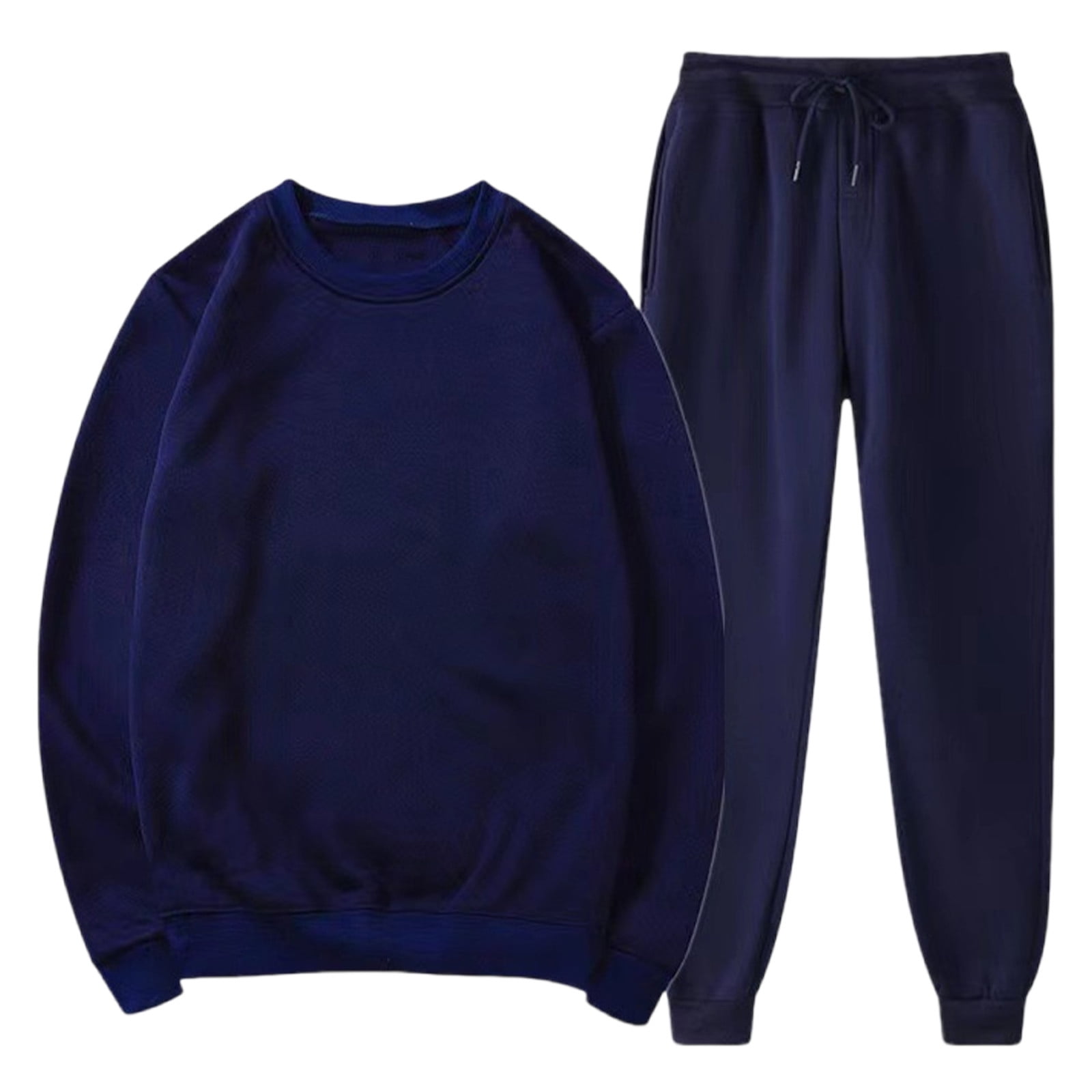 IYTR Men's Sweatsuit 2 Piece Long Sleeve Crewneck Sweatshirt Jogger ...