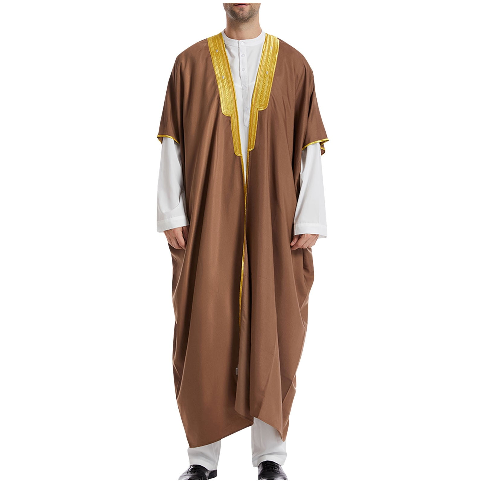 IYTR Men's Thobe Jubba Long Sleeve Muslim Long Dress Pakistan Saudi ...