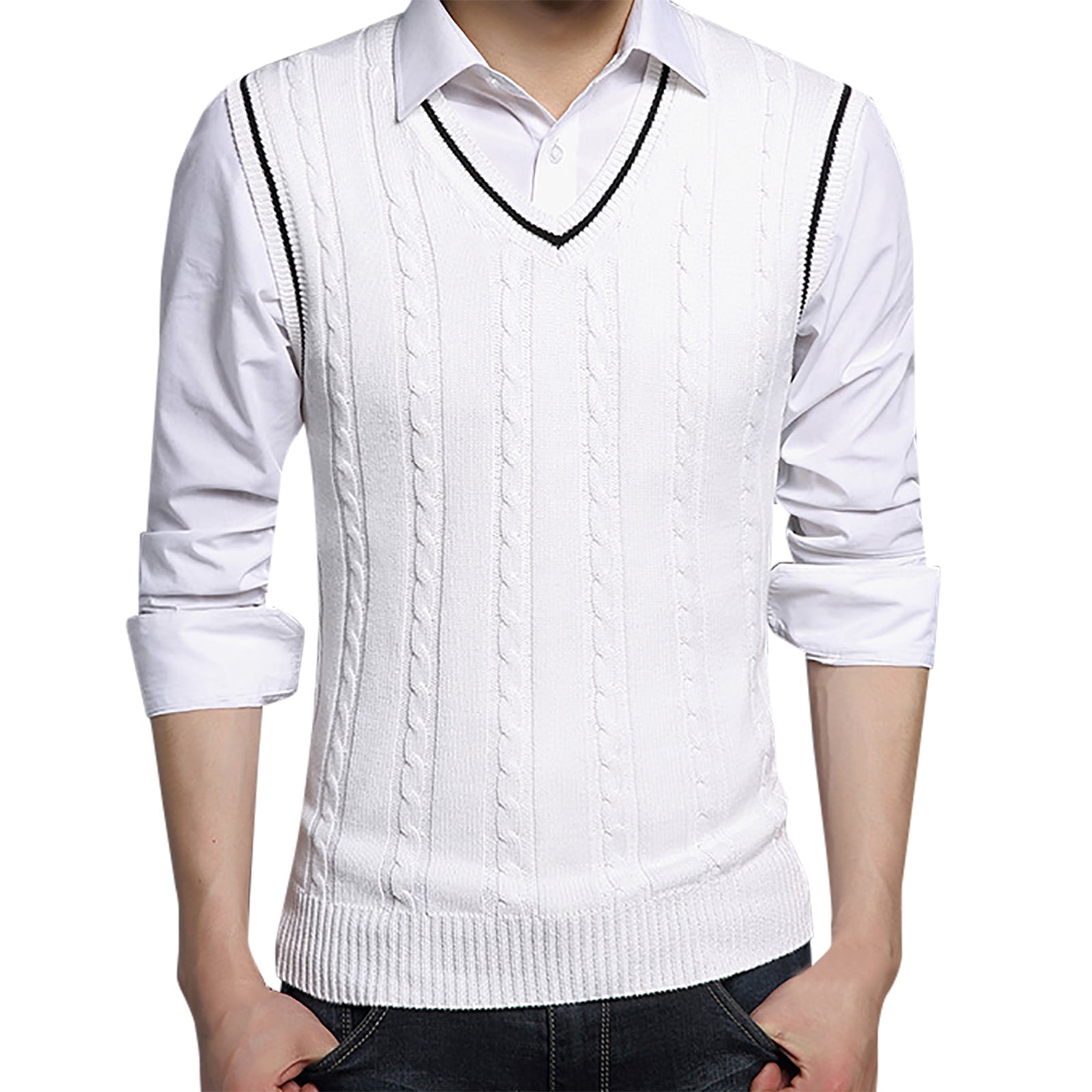 IYTR Mens Sweaters Sleeveless Sweater Leisure Sweater Vest School ...