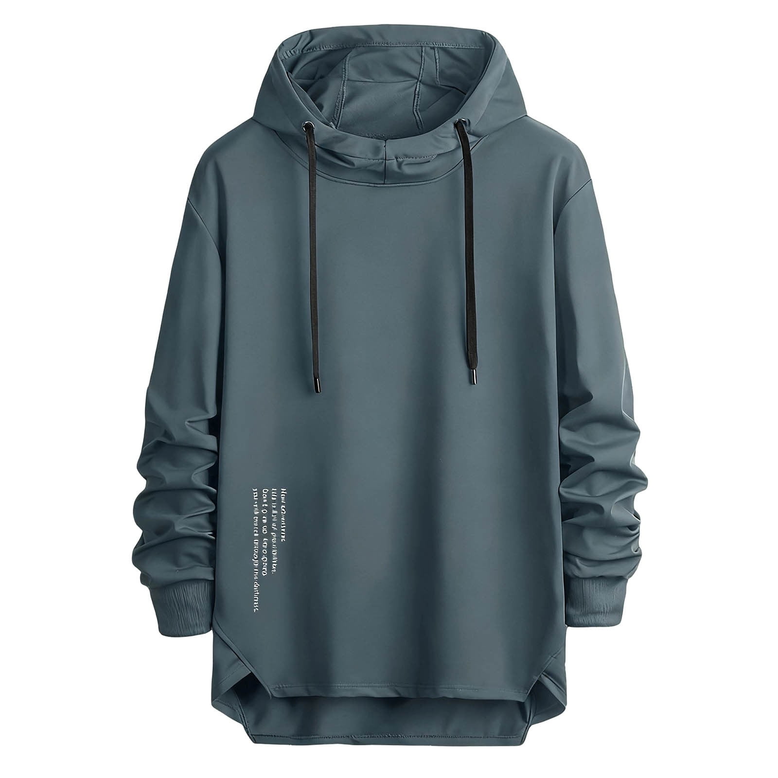 IYTR Mens Sweatshirt Hoodie Solid Color Lightweight Long Sleeve Hoodie ...