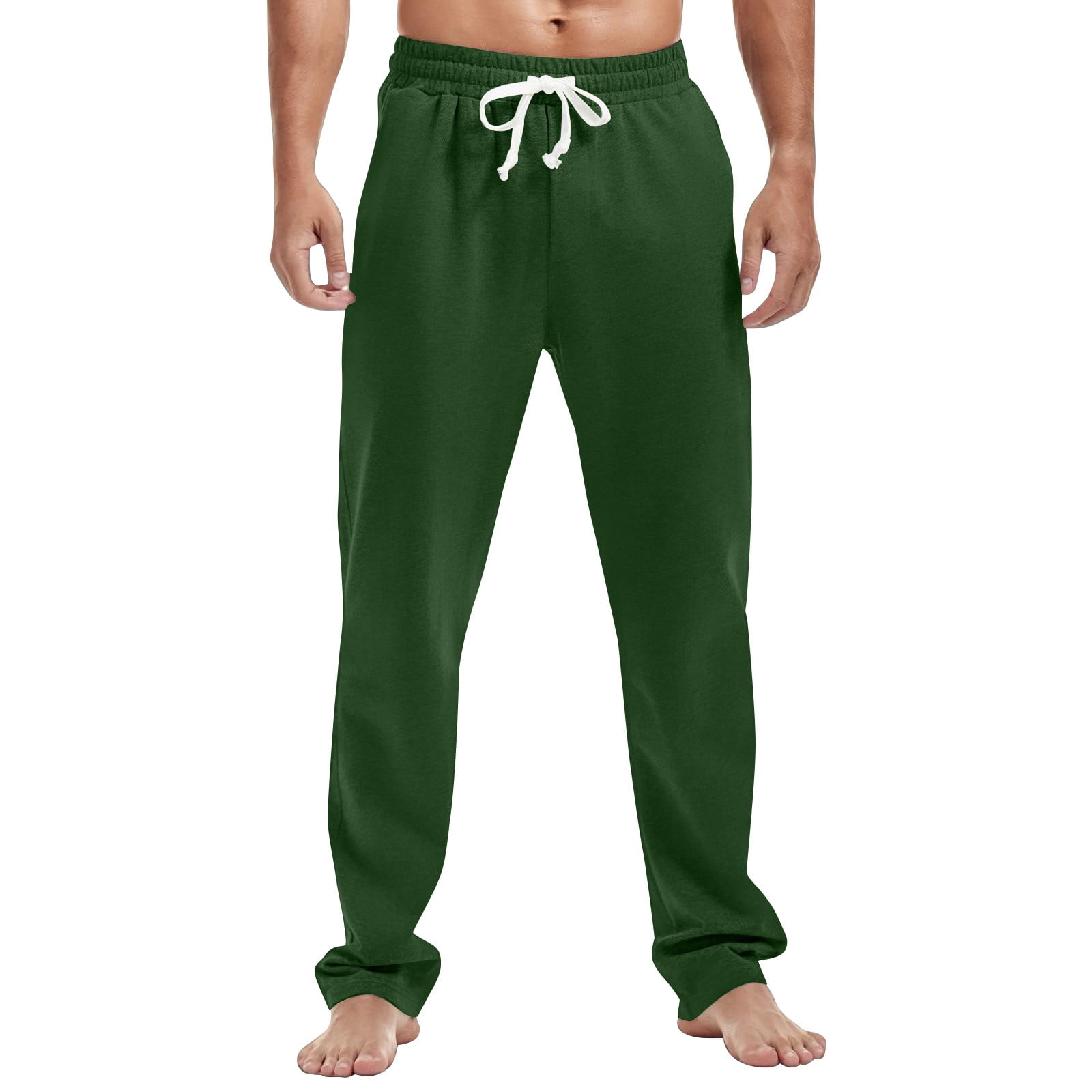 IYYVV Mens Sweatpants Solid Color Classic Active Athletic Pants Running ...