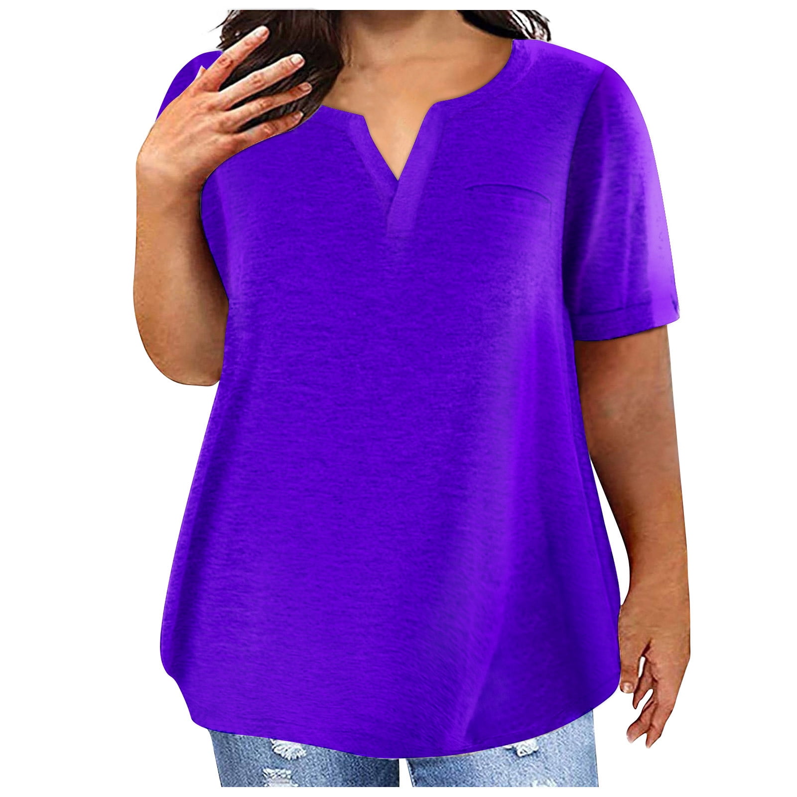 IYYVV Plus Size Oversized Tshirt Work Out Tops Gym for Women with ...