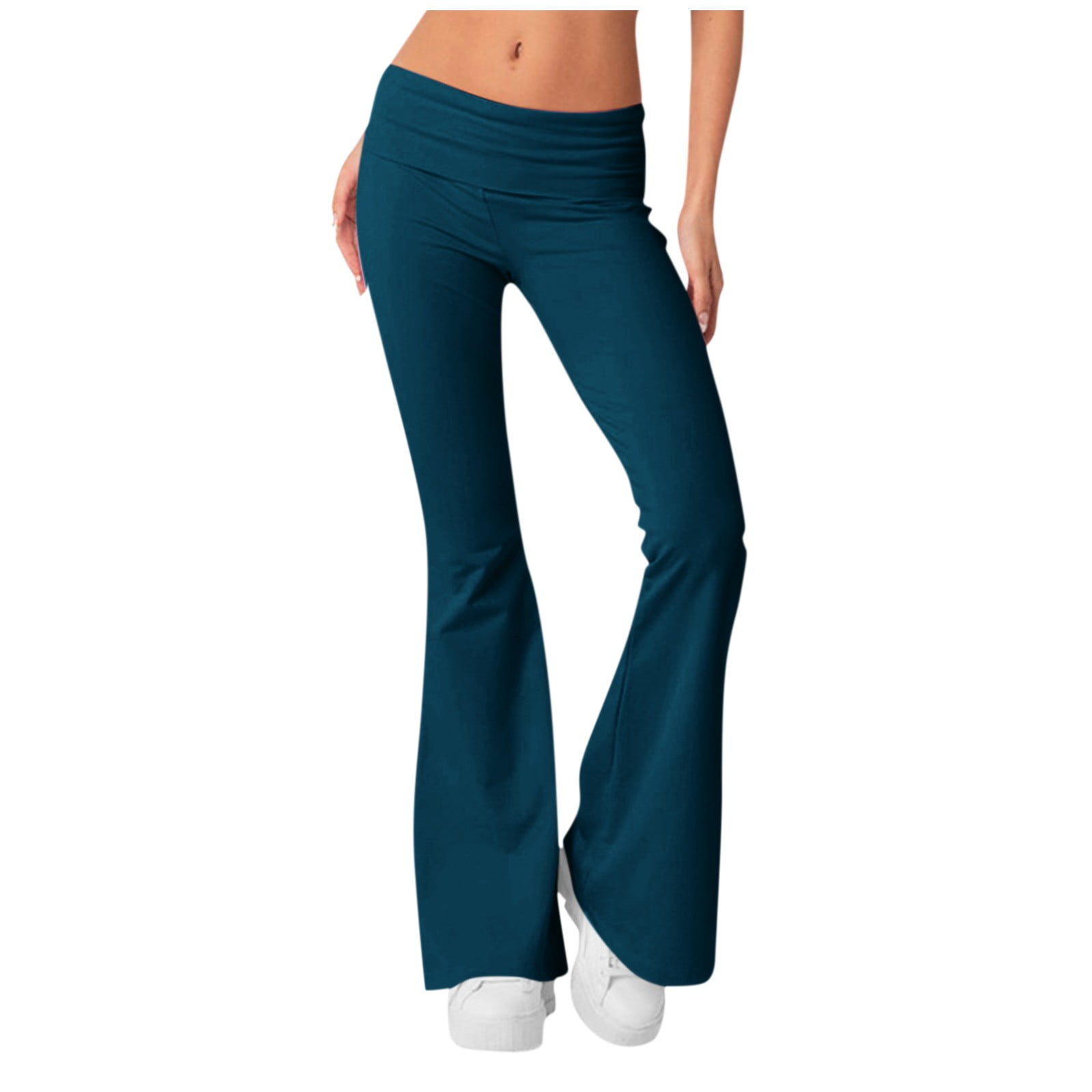 IYYVV Womens Flare Leggings High Strength Pj Pants Women Solid Color ...
