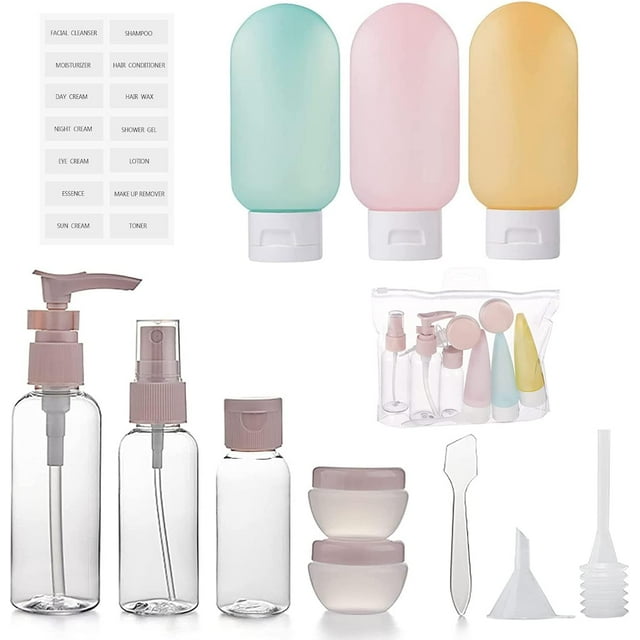 IZEYNO 12 Pack Reusable Small Leakproof Travel Bottles Set for Liquid ...