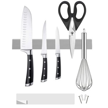 Magnetic Stainless Steel BBQ Tool Bar Rack 16" x 1.5" - Hands Free ...