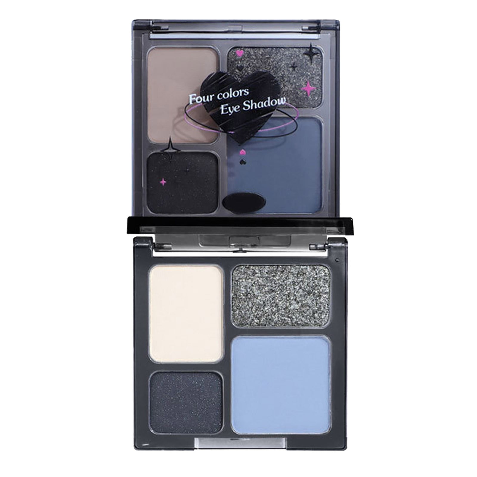 IZFHT Eyeshadow Eye Shadow Label Glitter 4 Colors Mini Eye Shadow Quad ...