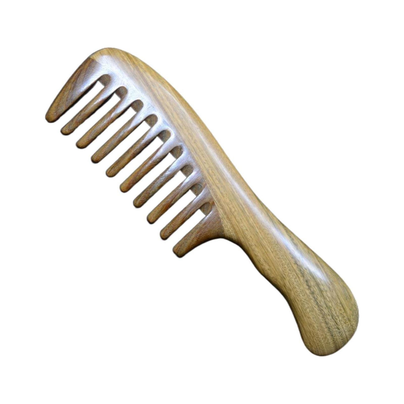 IZFHT Hair Brush Hair Comb Wooden Wide Tooth Comb For Curly Hair ...