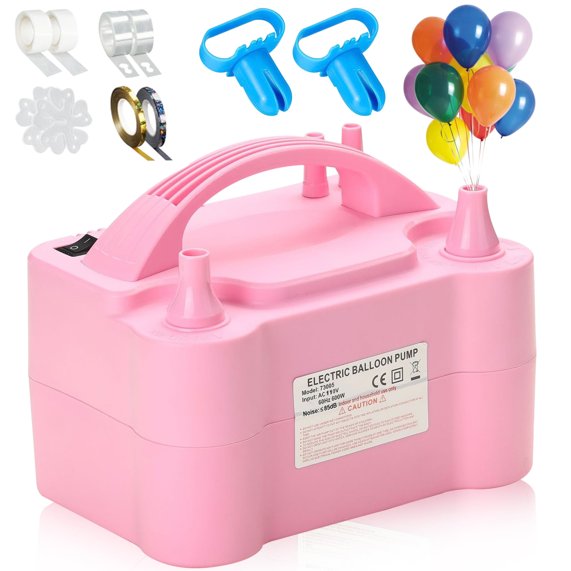 Electric Balloon Pump, Portable Dual Nozzle Blower Air Balloon Pump ...