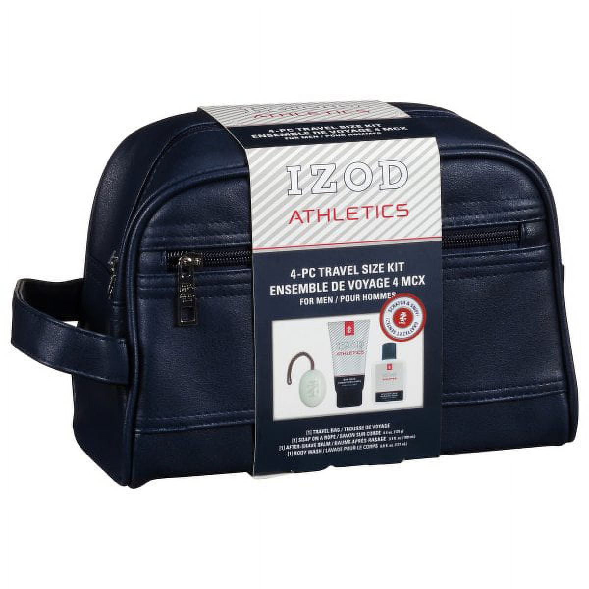 IZOD Athletics Dopp Kit, 4-piece Men's Toiletry Bag - Walmart.com