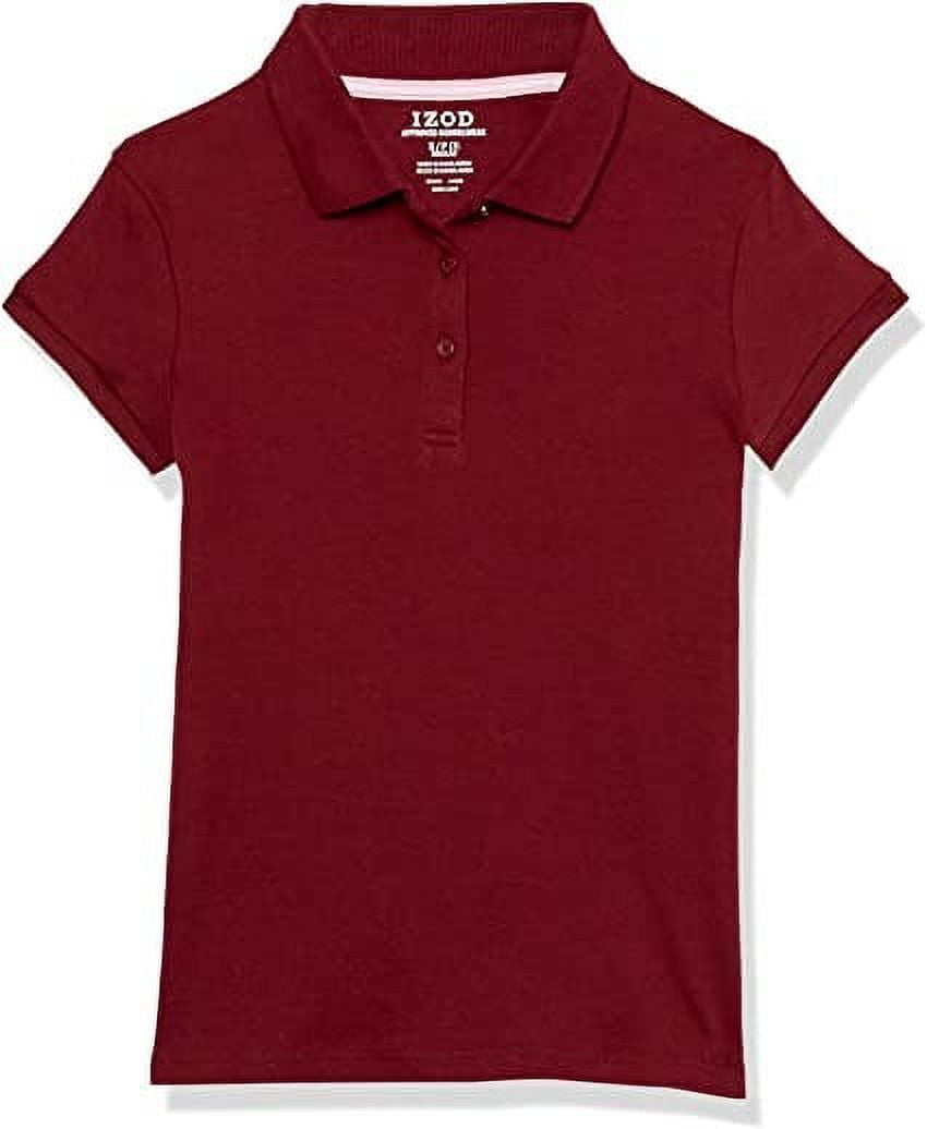 Girls 4-18 IZOD Short Sleeve Polo in Regular & Plus Color: Burgundy ...