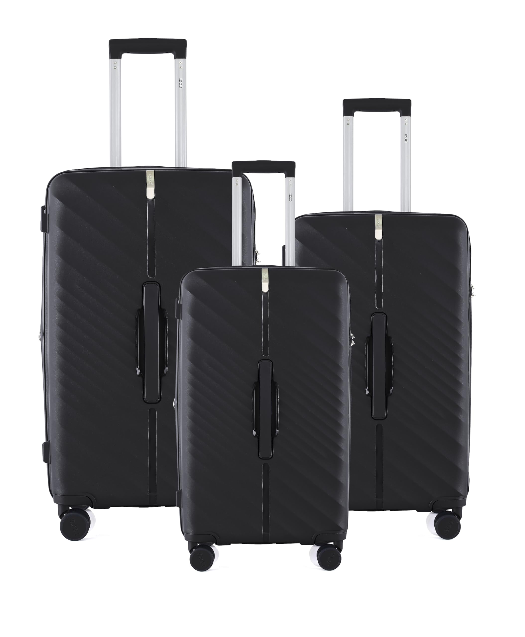 IZOD Gail Polycarbonate Luggage Set - 360-Degree Dual Spinning Wheels ...