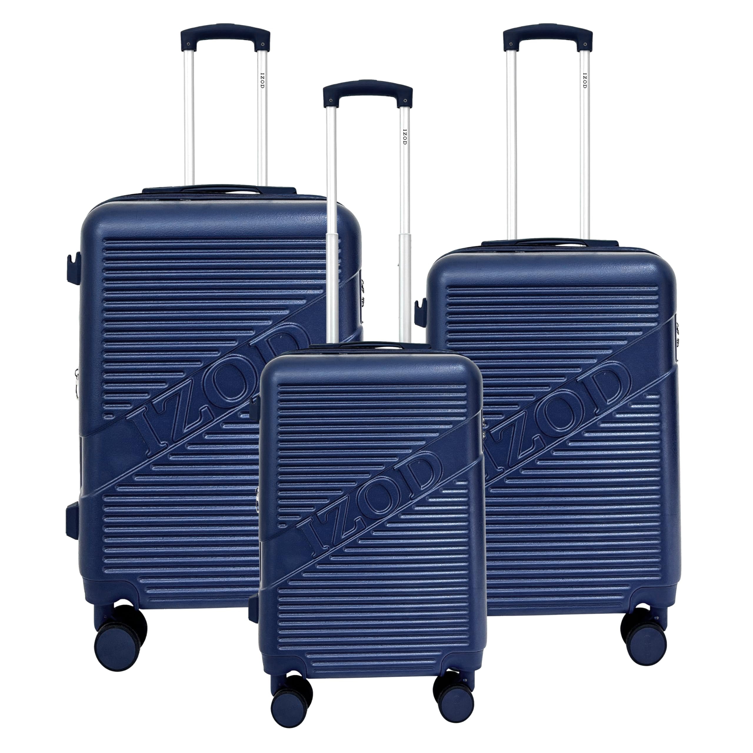 IZOD Harper Expandable Luggage Set - Stylish and Functional 3 Piece ...