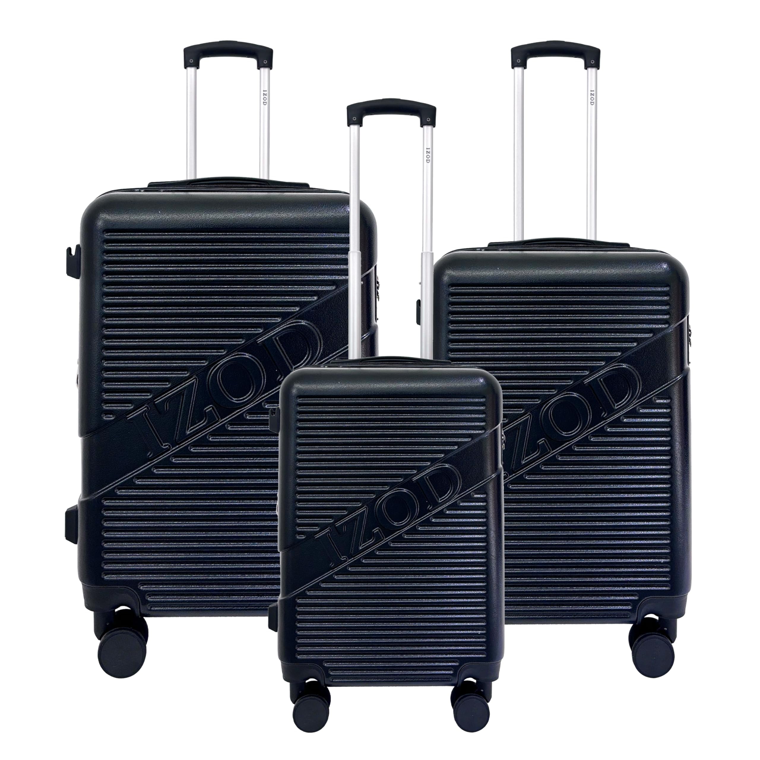 IZOD Harper Expandable Luggage Set - Stylish and Functional 3 Piece ...