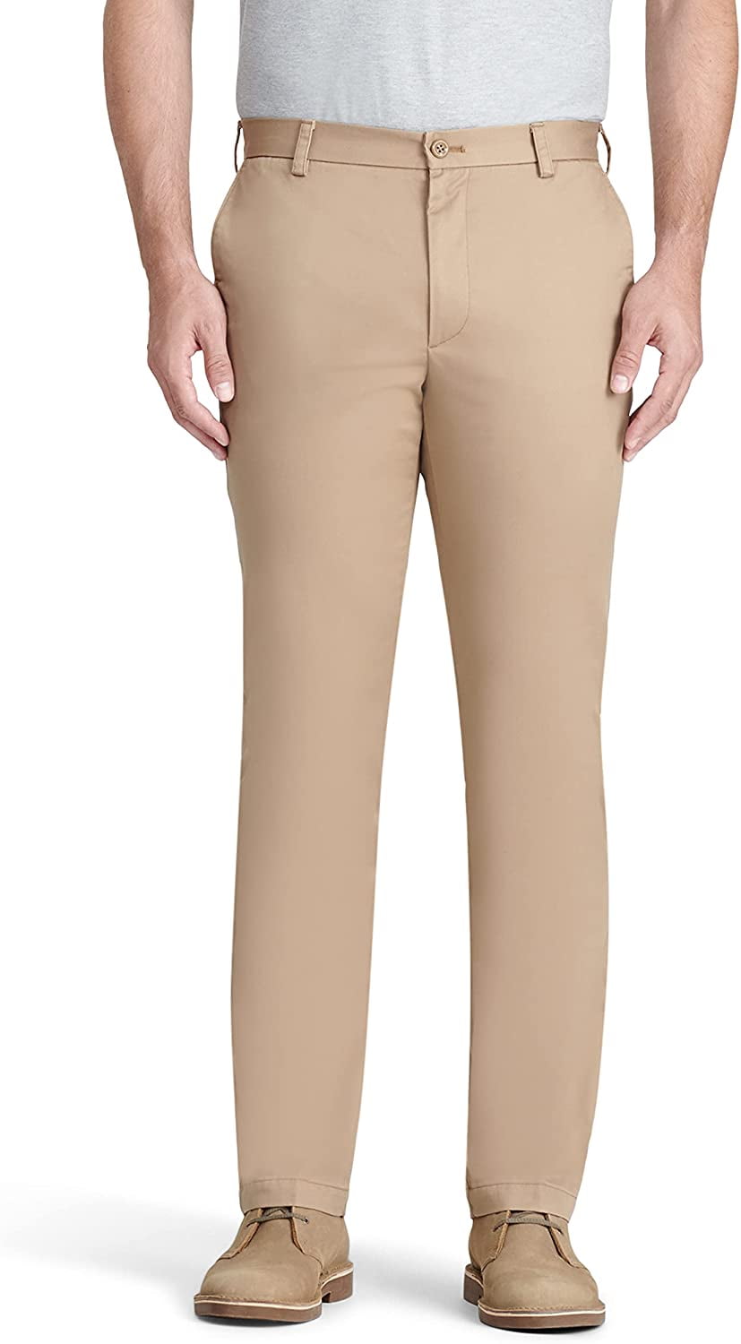 IZOD Men's American Chino Straight Fit Flat Front Pant - Walmart.com
