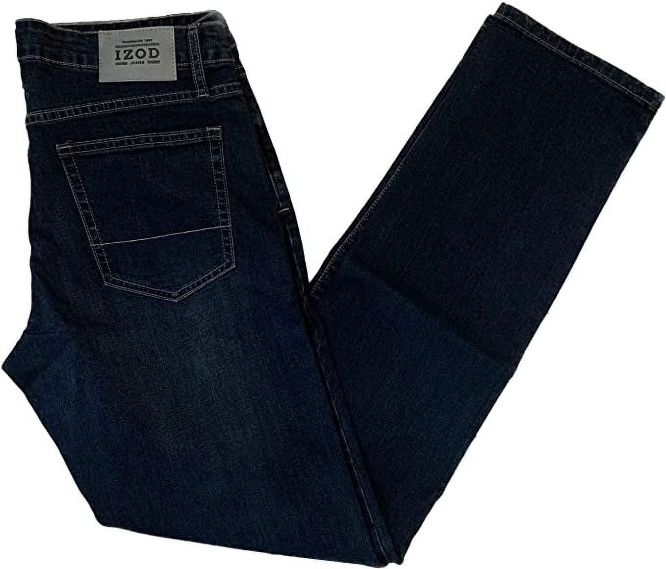 IZOD Men's Comfort Stretch Straight Leg Jean (Dark, 38Wx29L) - Walmart.com