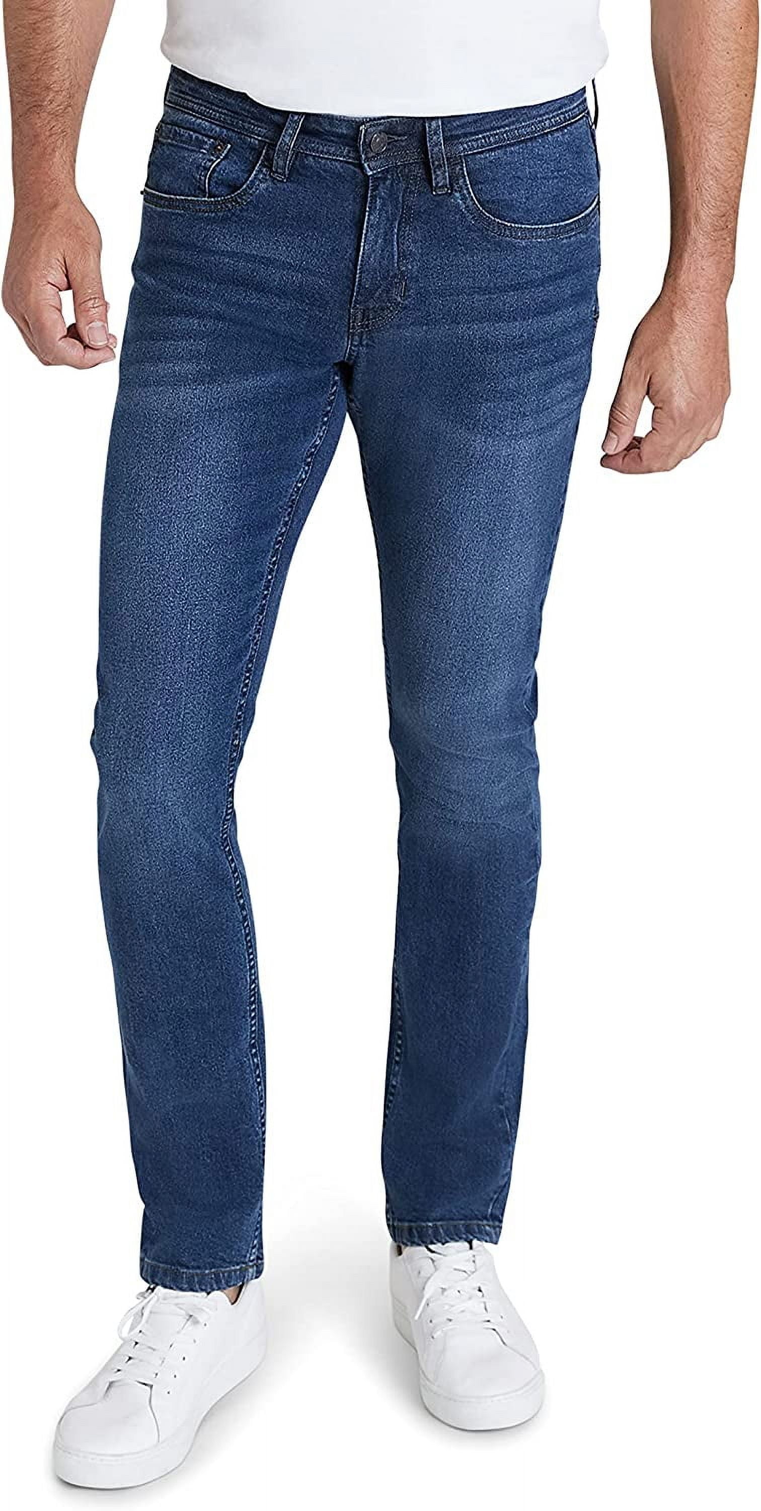 IZOD Men's Relaxed Comfort Flex Straight Leg Stretch Denim Jeans ...