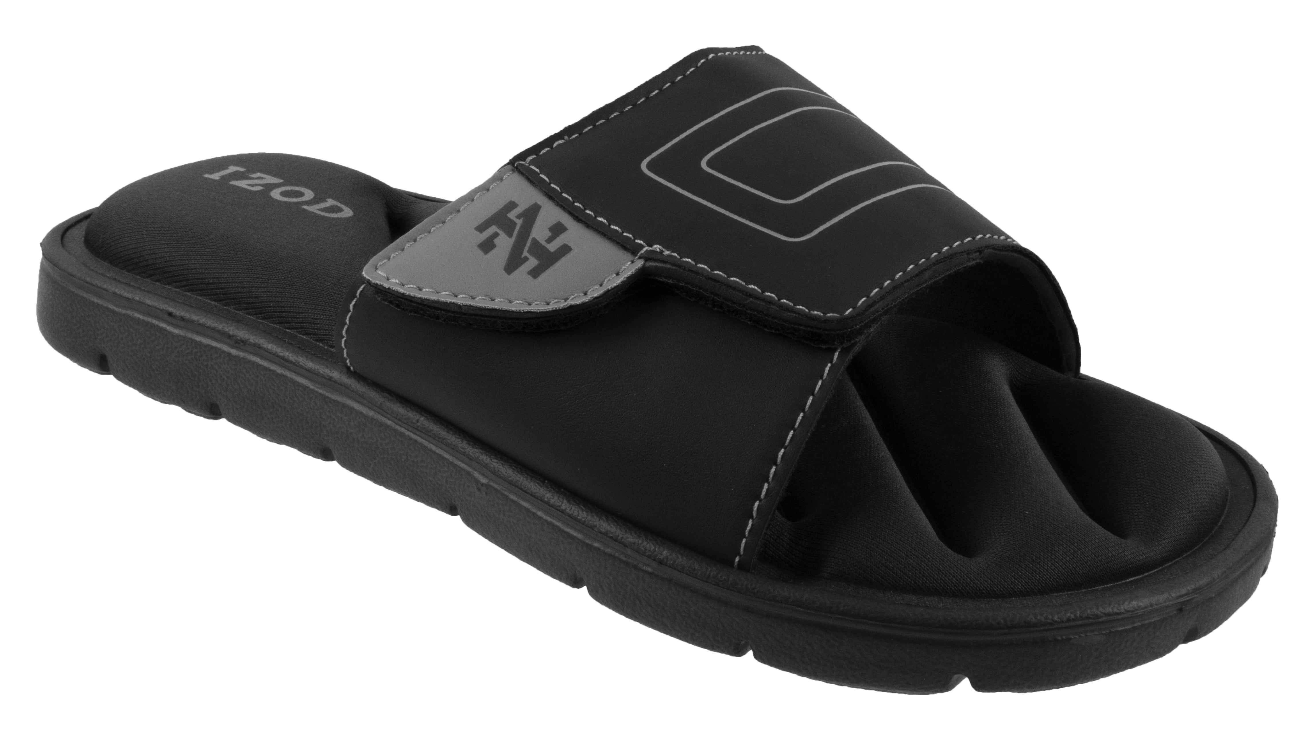IZOD Men's STEPHEN Sport Slide Sandal with Adjustable Strap and Memory ...