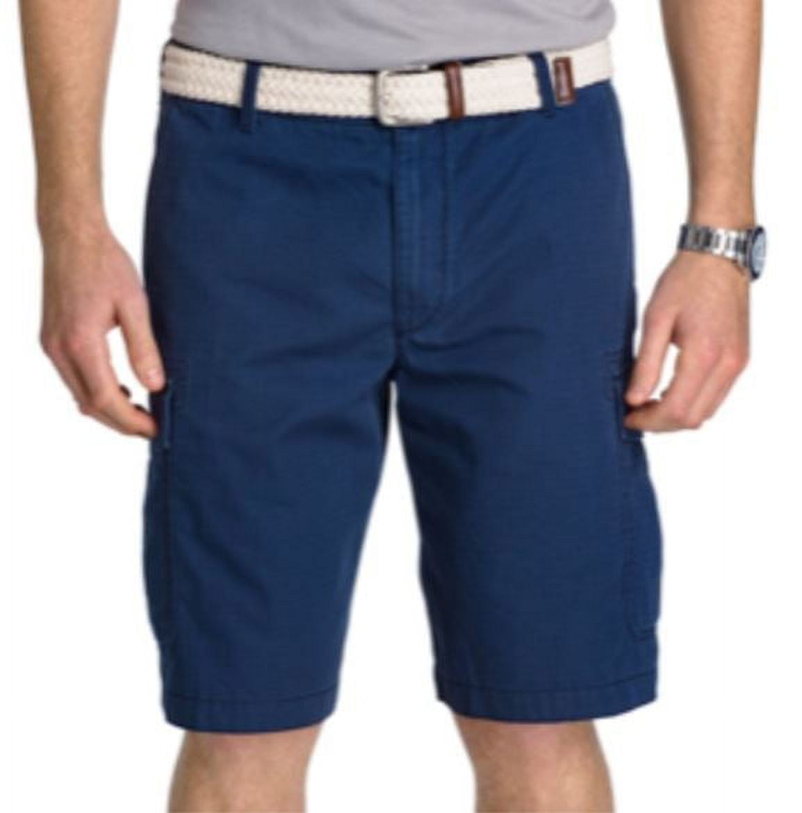 IZOD Men's Saltwater 10.5" Solid Washed Cargo Short (Cadet Navy, 42 ...