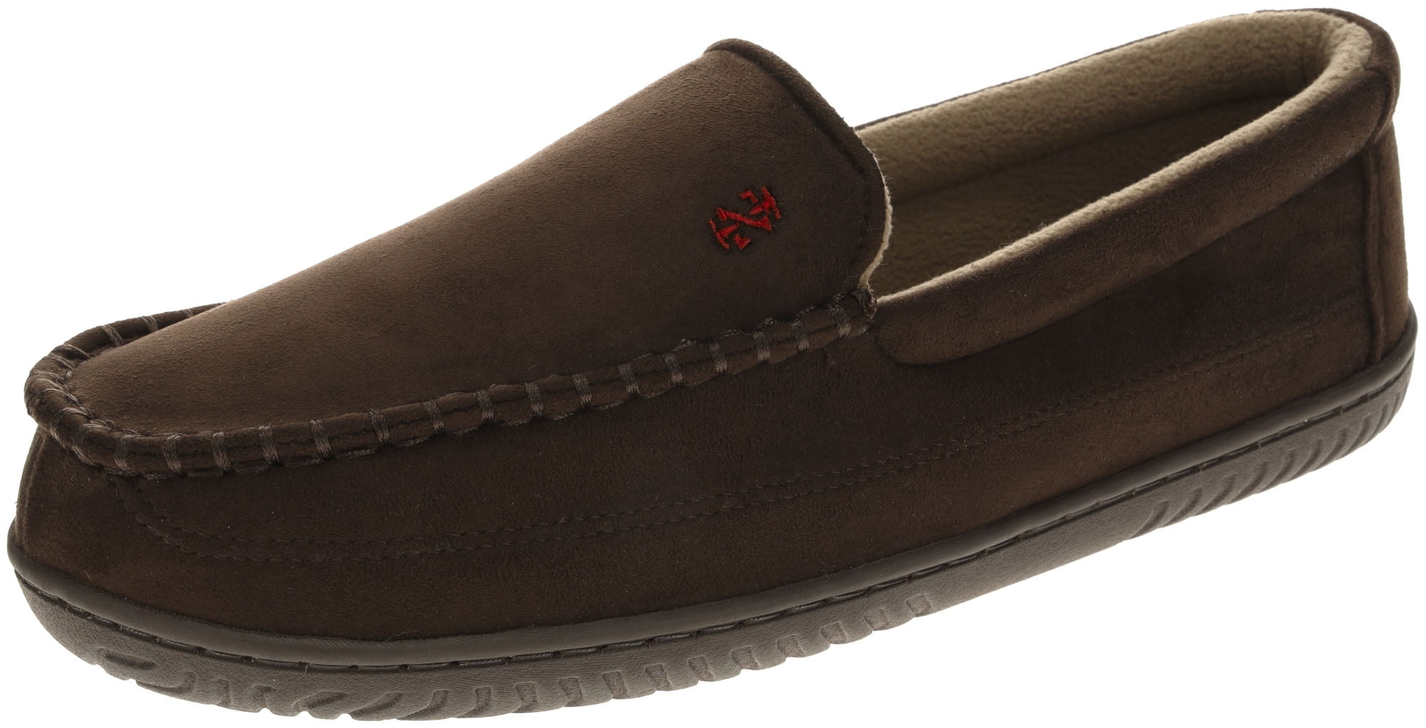 IZOD Men's Slipper with Memory Foam, Classic Soft Microsuede Moccasin ...