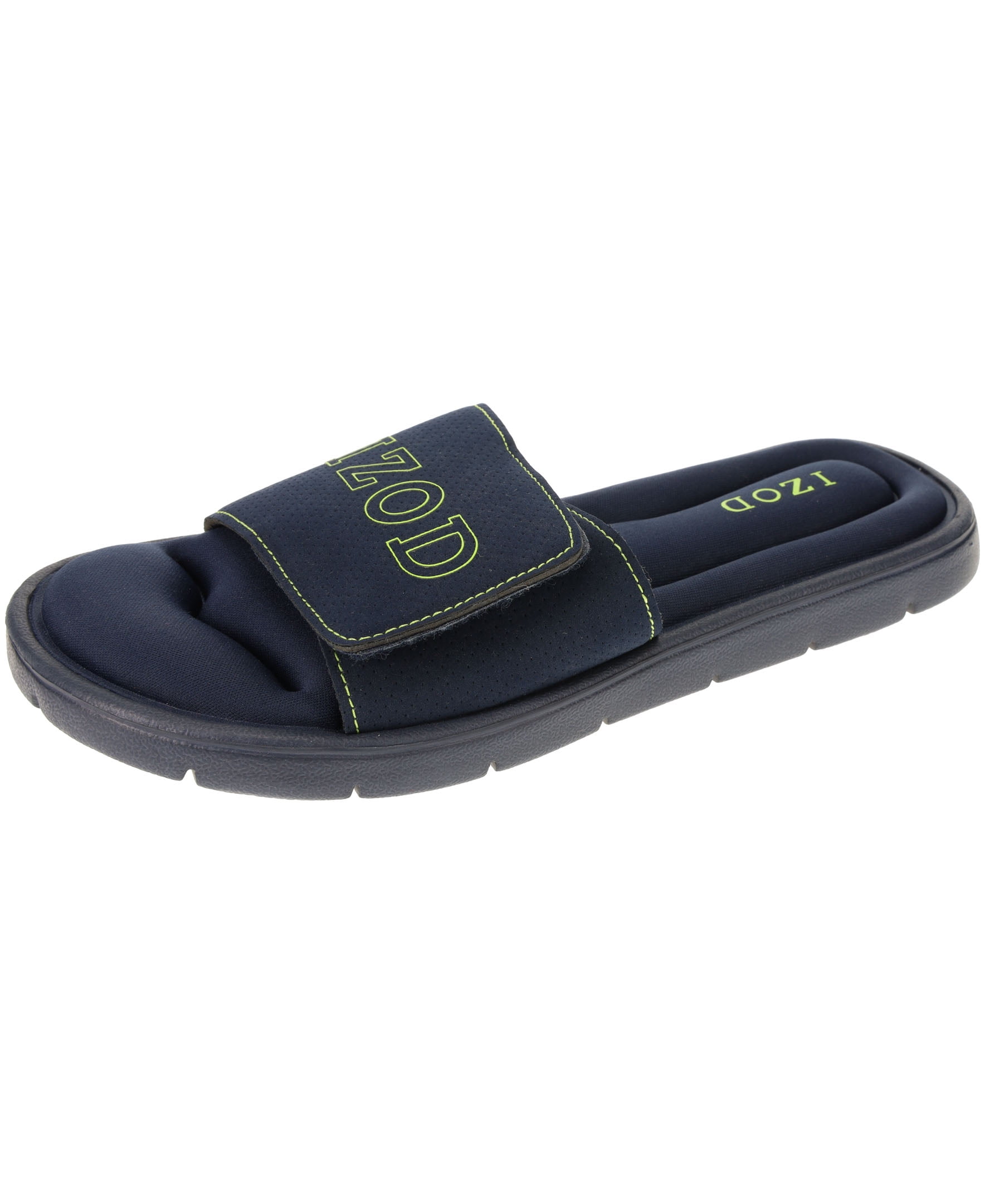 IZOD Men's Stephen Adjustable Sport Slide Sandal with Memory Foam, Men ...