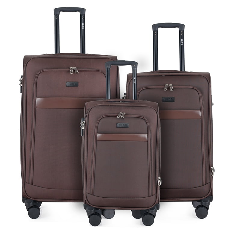 IZOD Soft Shell Expandable Spinner Luggage Set with Combo Lock, 3 Piece ...