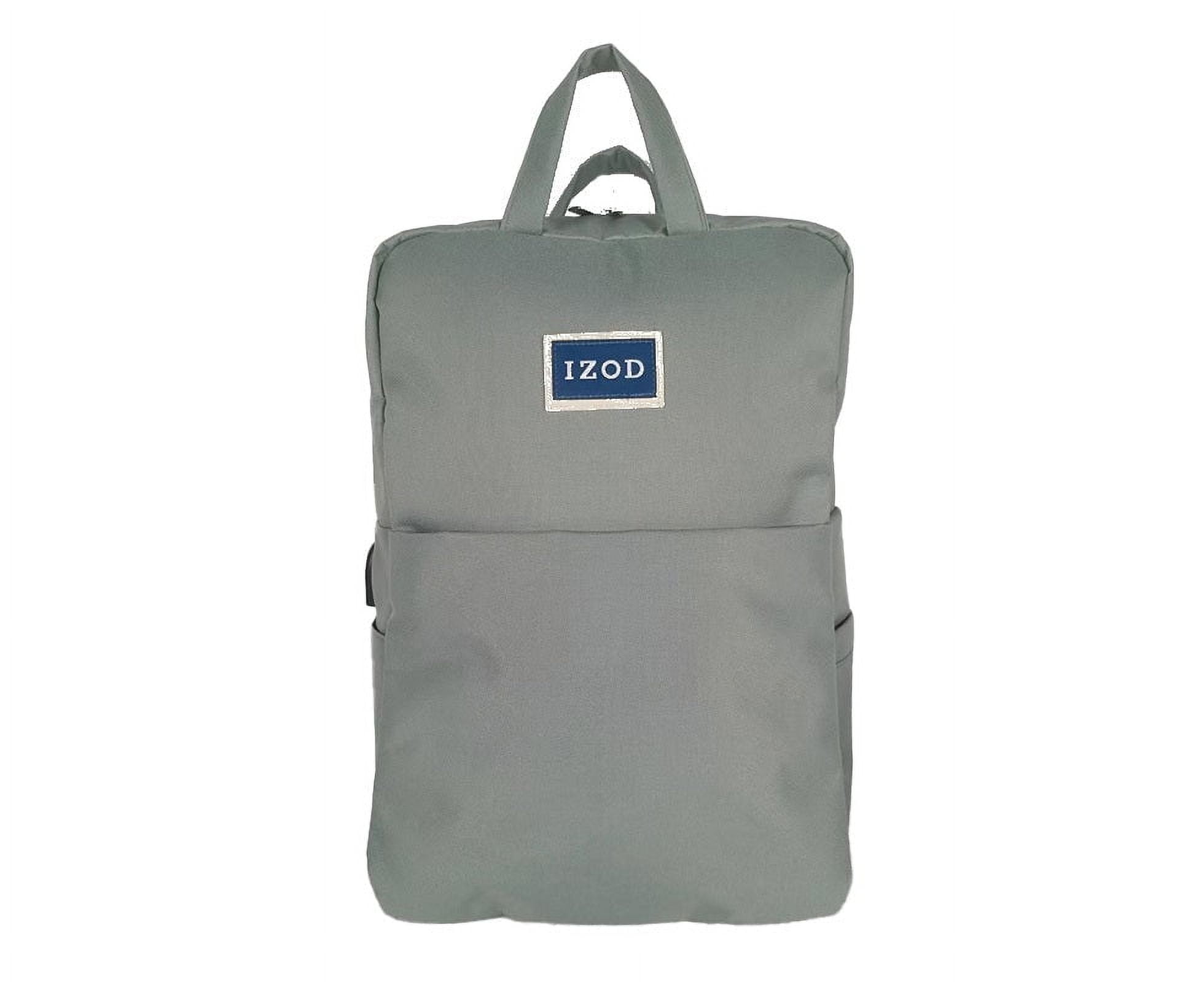 IZOD Wisdom Business Travel Slim Durable Laptop Backpack USB Charging ...