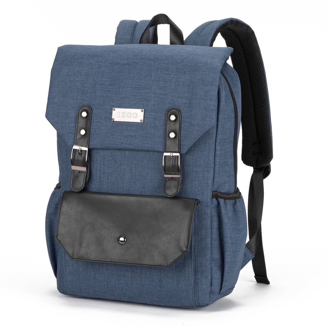 IZOD Youth Business Travel Slim Durable Laptop Backpack USB Charging ...