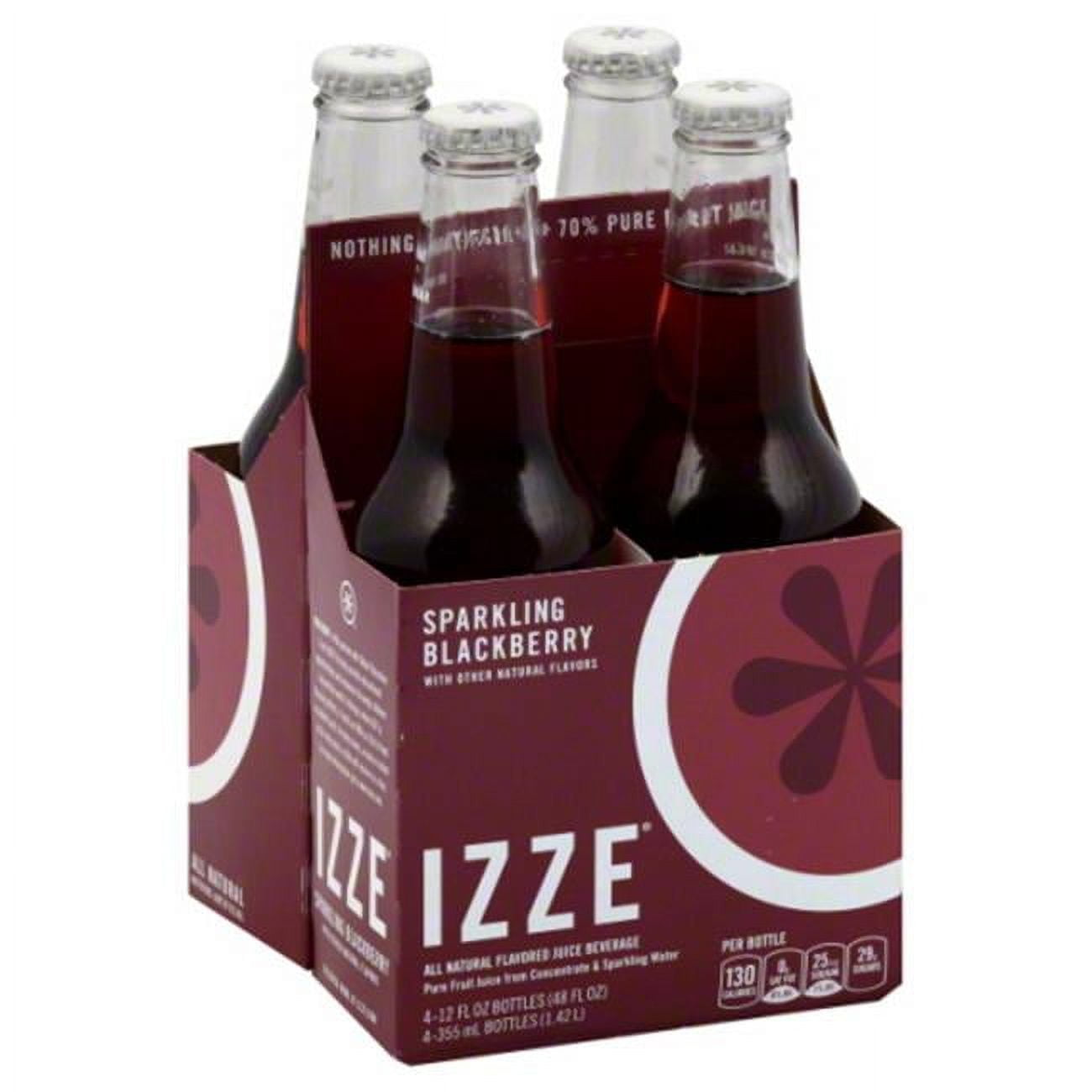 IZZE Natural Flavored Sparkling Blackberry Juice, 4 Pack - 48 FO, Case ...