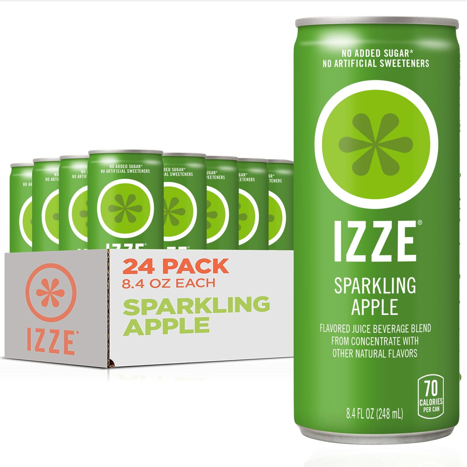 IZZE Sparkling Juice, Apple, No Added Sugars, No Preservatives, Non-GMO ...