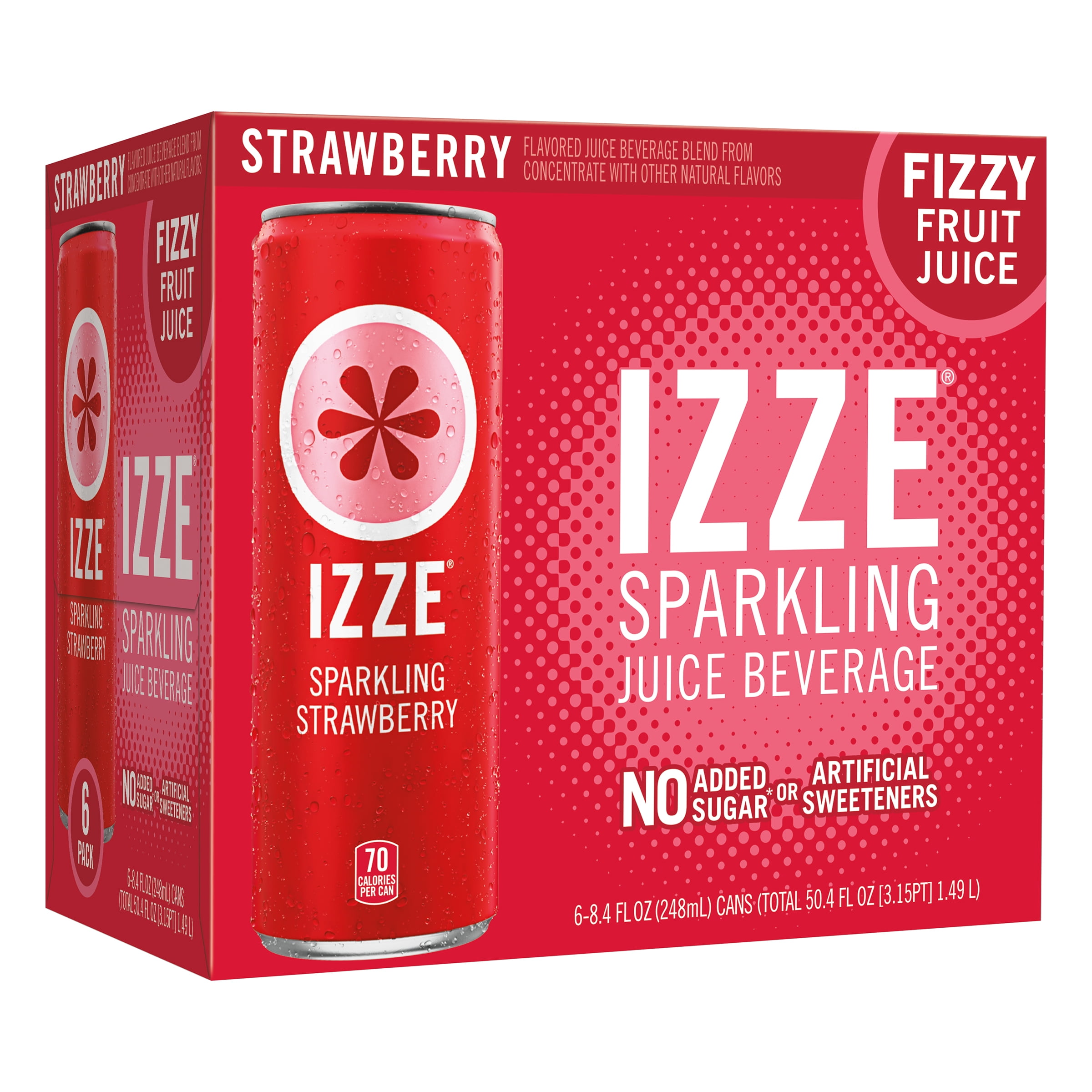 IZZE Sparkling Strawberry Flavored Juice Beverage - 8.4 fl oz Cans/4pk ...