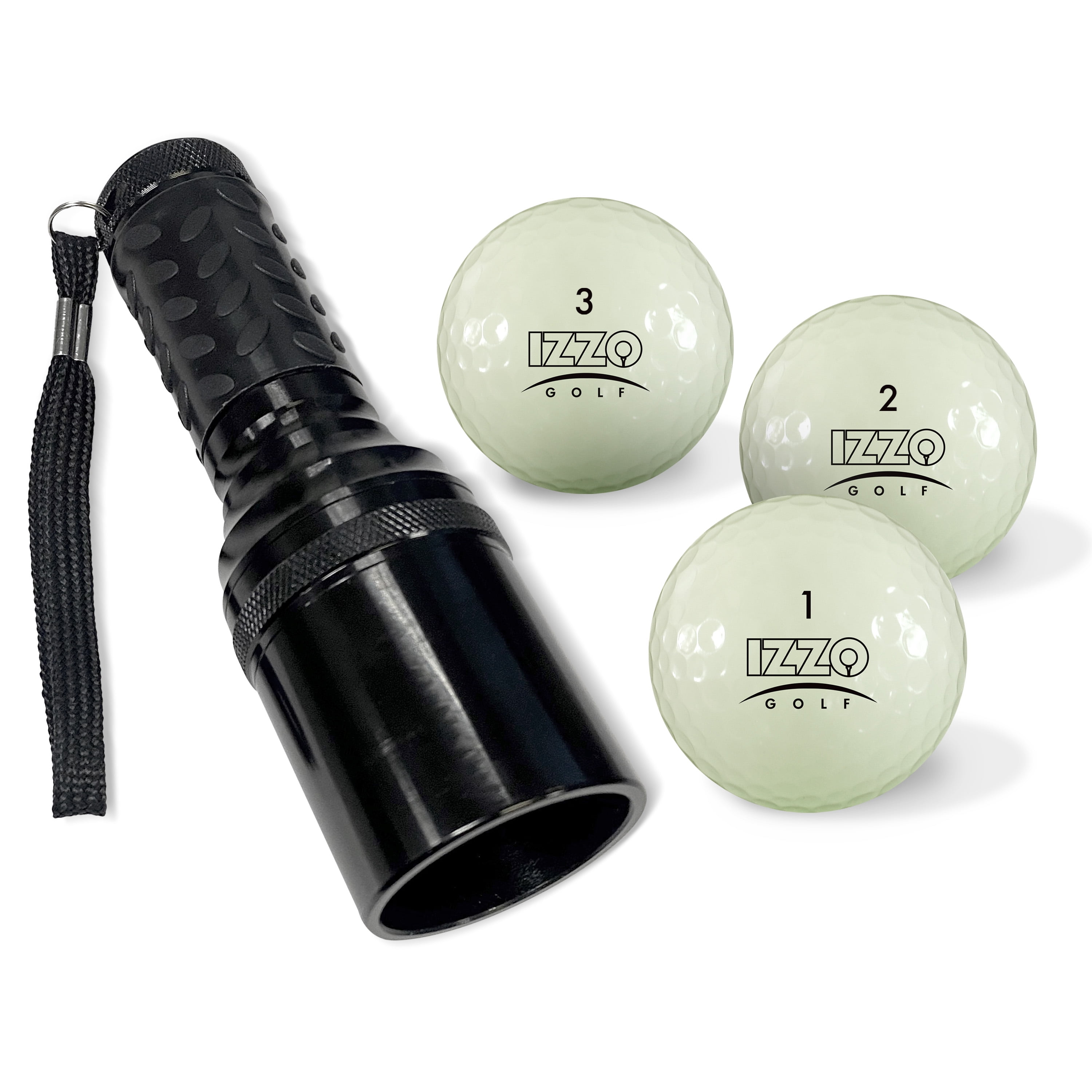 IZZO Golf Lite4Nite Golf Balls + UV Flashlight, 3 Pack - Walmart.com