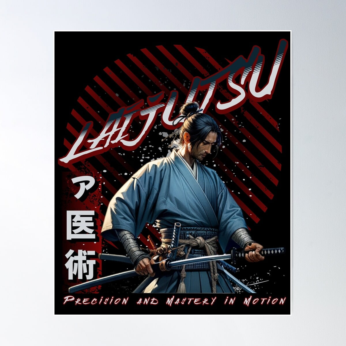 Iaijutsu: Precision And Mastery In Motion Poster Wall Art, Modern Wall Decor For Living Room ...