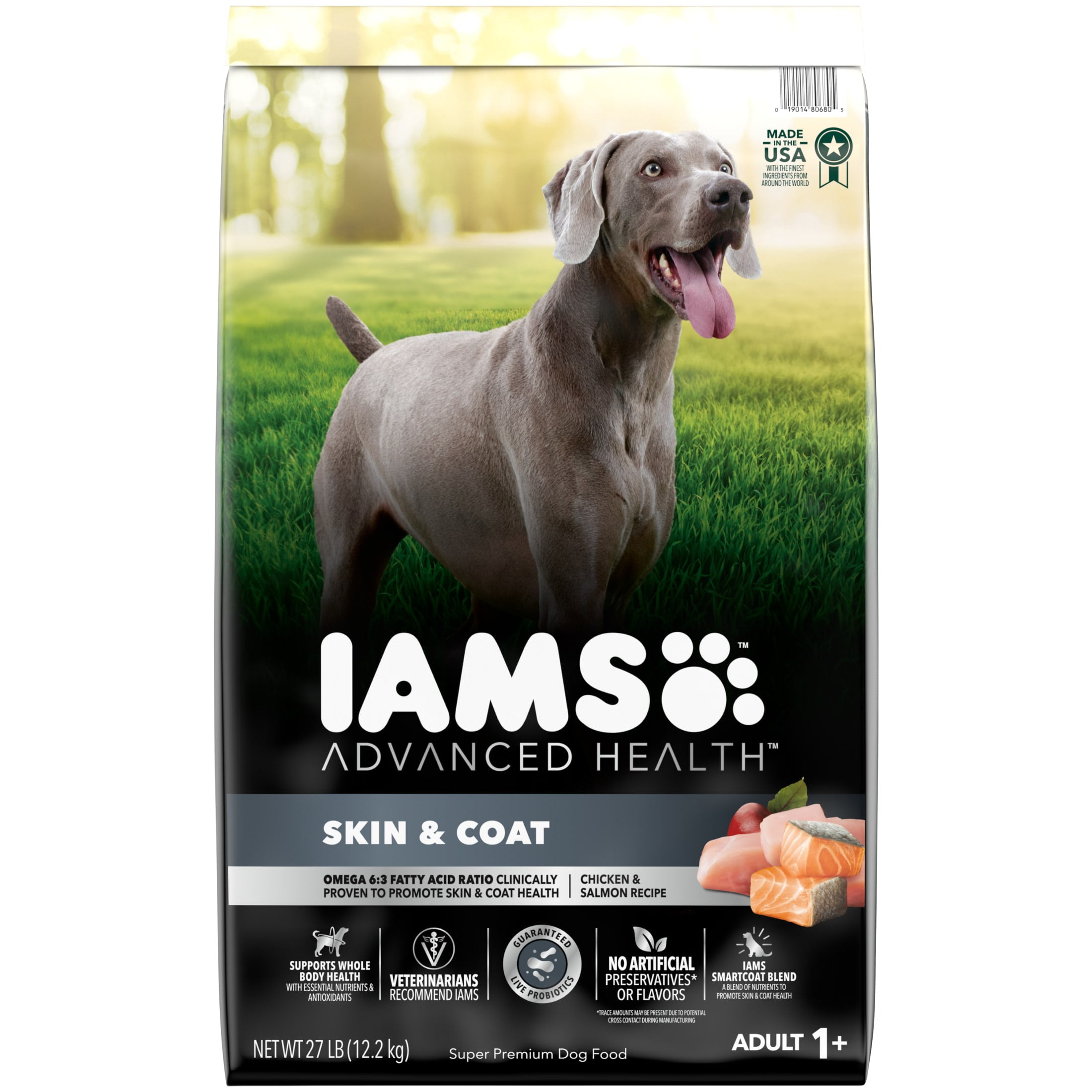 Iams Advanced Health Skin & Coat Chicken And Salmon Recipe Adult Dry ...