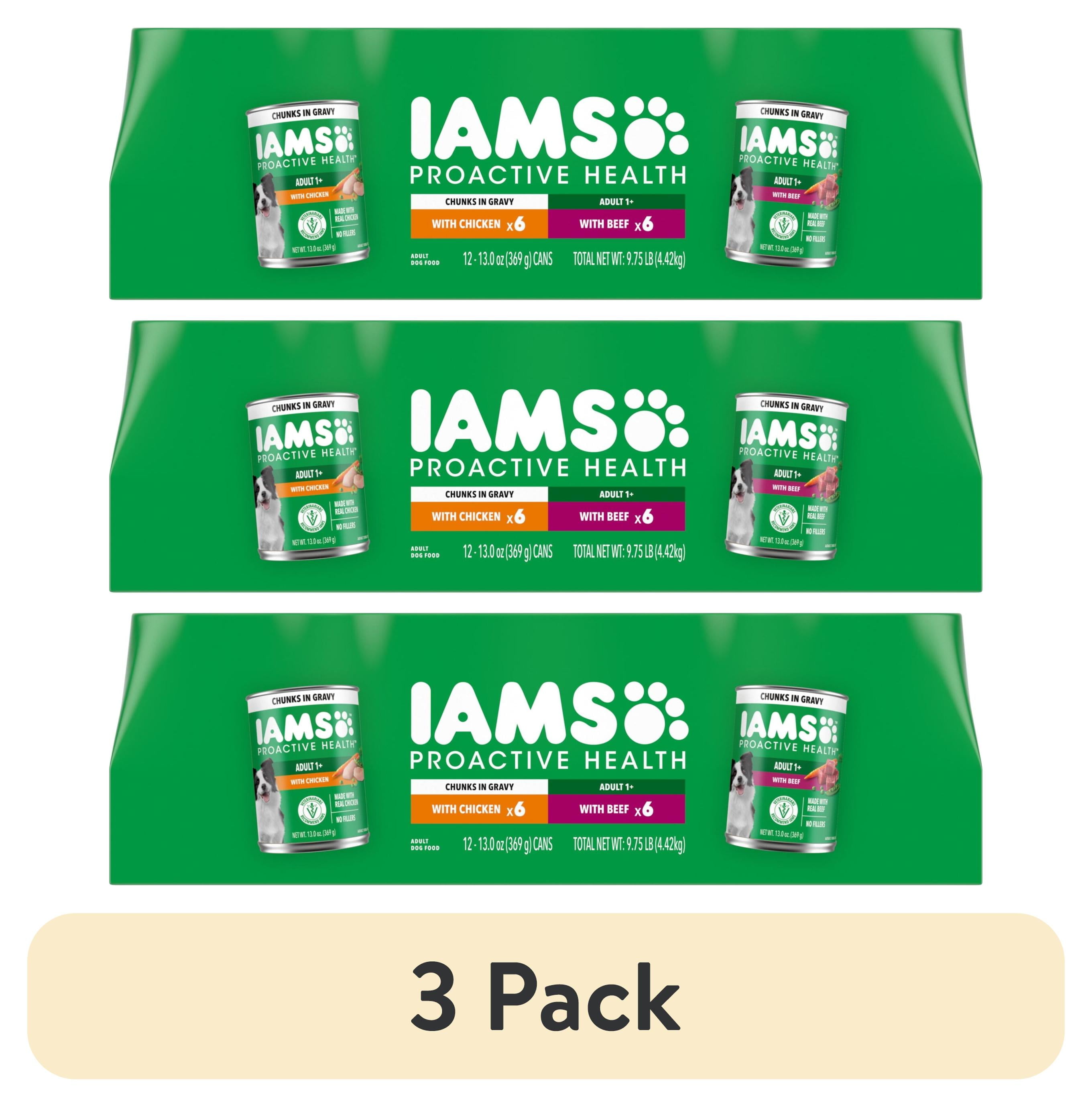 (3 pack) Iams Proactive Health Chicken Chunks In Gravy And Beef Chunks ...