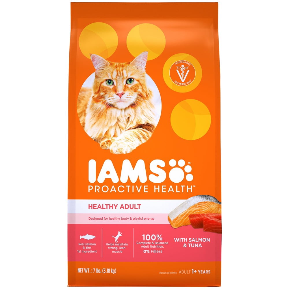 Iams Proactive Health Healthy Adult Original Salmon & Tuna (Pack of 8 ...